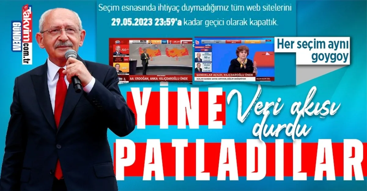 CHP yine çöktü! Veri akışı kesildi CHP yine çöktü! Veri akışı kesildi