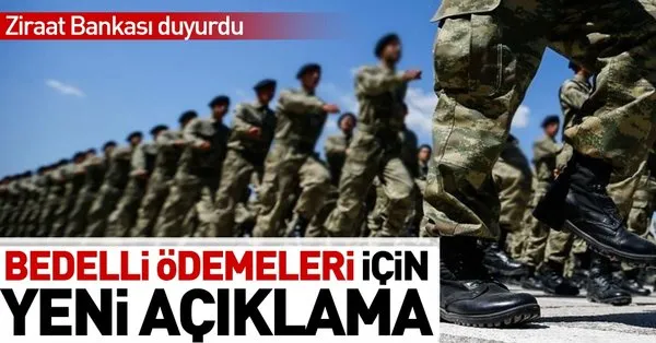 Bedelli askerlik ödemesi yapmayanlar dikkat! Ziraat Bankası’ndan ... Bedelli askerlik ödemesi yapmayanlar dikkat! Ziraat Bankası’ndan ...