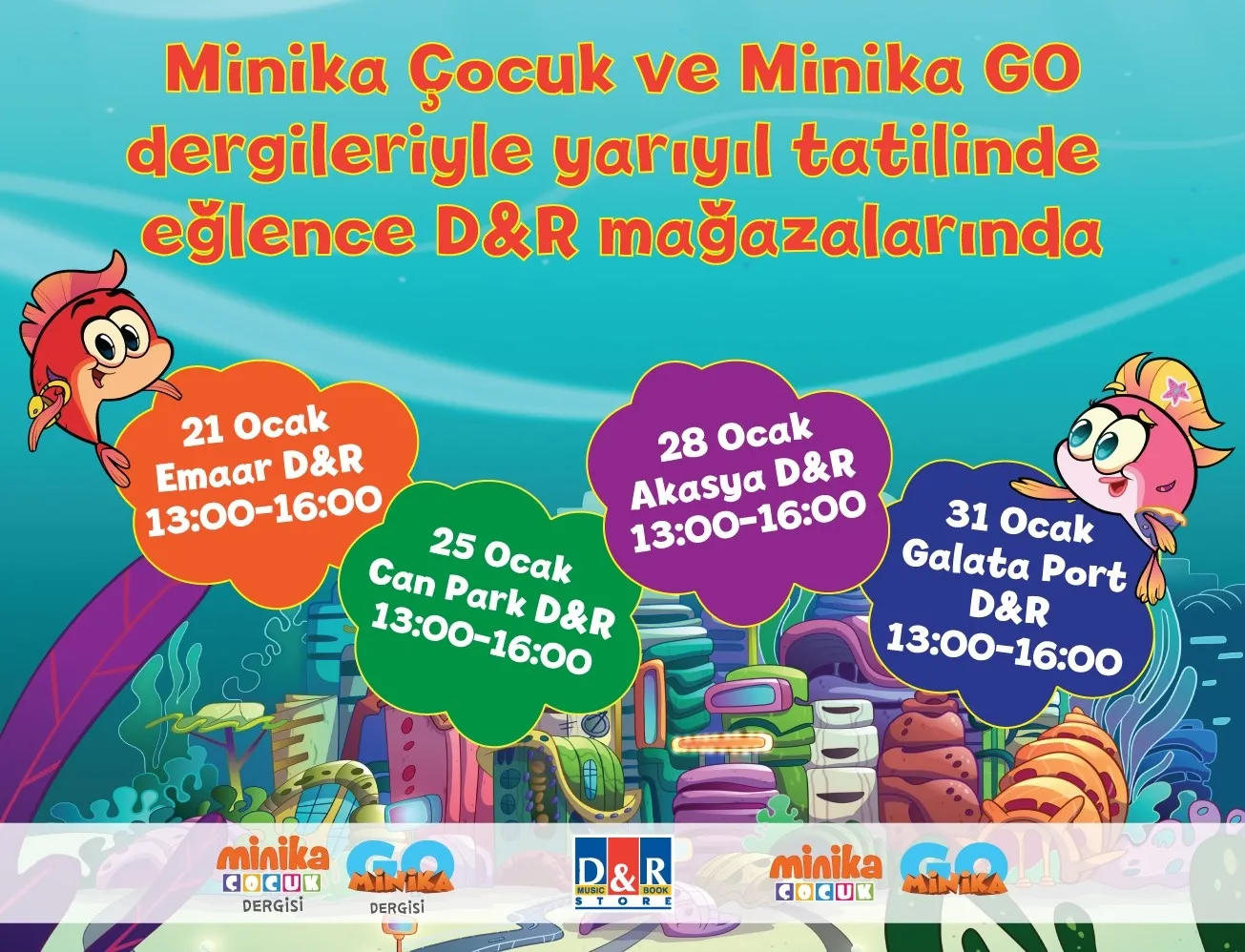 Minika Çocuk ve Minika Go dergi okurları D&R mağazalarında buluşuyor!