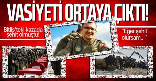 Son dakika: Bitlis’te şehit olan Uzman Çavuş Tolga Demirci’nin vasiyeti ... Son dakika: Bitlis’te şehit olan Uzman Çavuş Tolga Demirci’nin vasiyeti ...