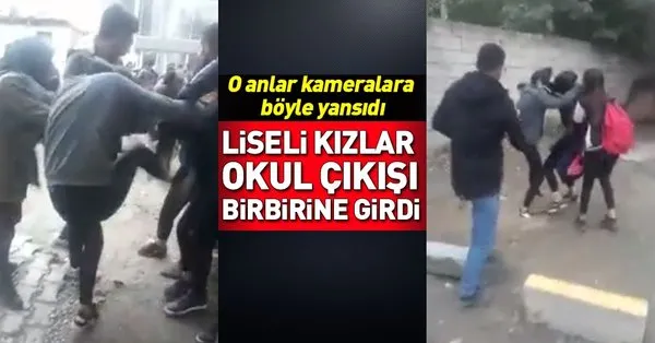 Iğdır’da kız öğrenciler okul çıkışı birbirine girdi! Iğdır’da kız öğrenciler okul çıkışı birbirine girdi!