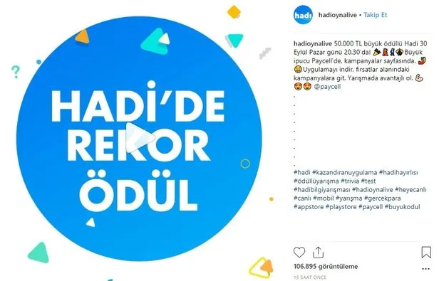 30 Eylül Hadi ipucu sorusu joker kodu nedir? Paycell hadi ipucu 30 Eylül Hadi ipucu sorusu joker kodu nedir? Paycell hadi ipucu